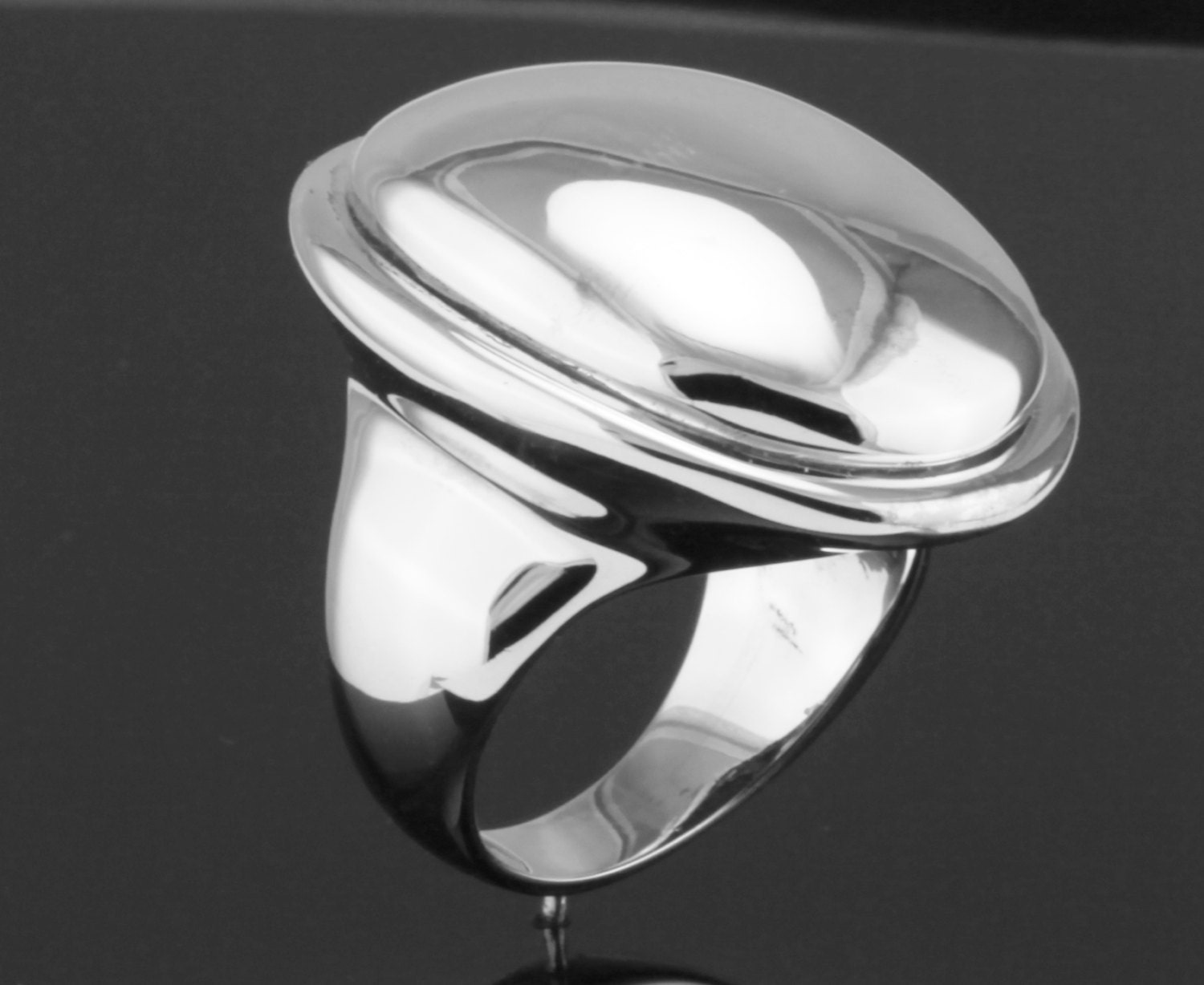 All Sterling Silver Dome Ring - Etsy