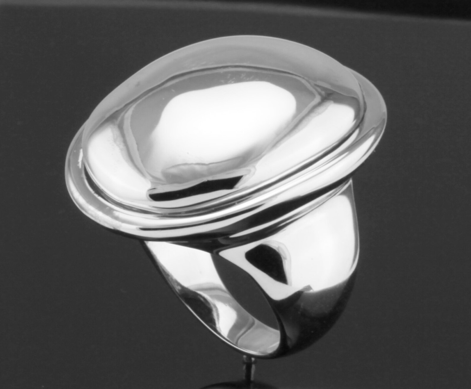 All Sterling Silver Dome Ring - Etsy