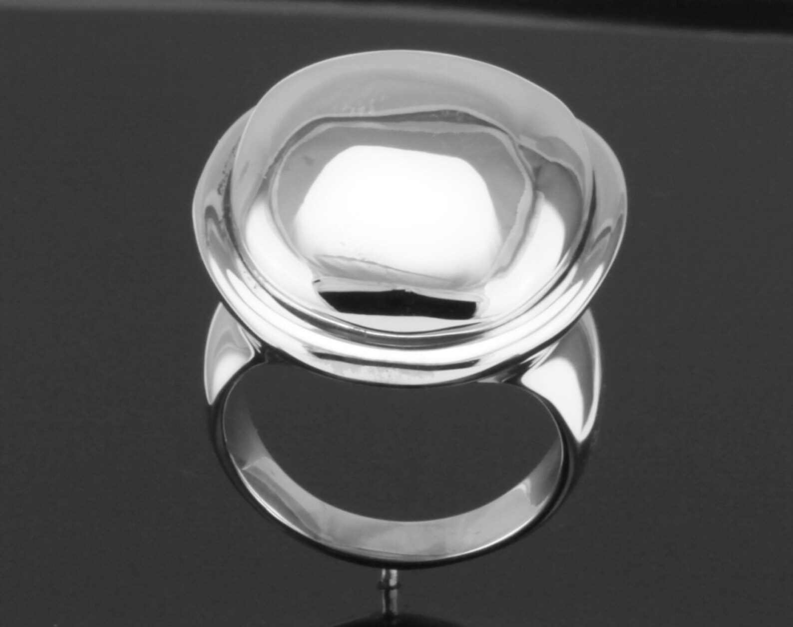 All Sterling Silver Dome Ring - Etsy
