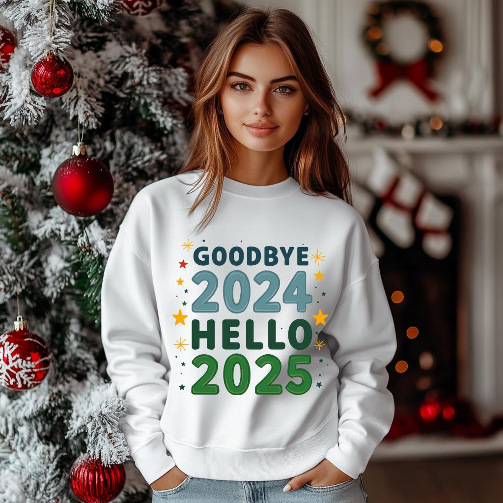 Goodbye 2024 Hello 2025, Hello 2025, Happy New Year 2025 Shirt ...