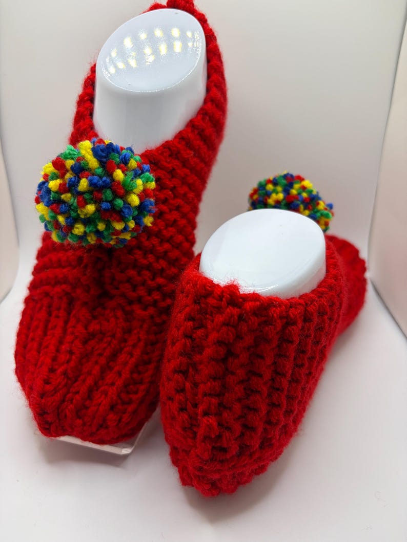 Woman’s Autism Awareness Red Handmade Slippers - Etsy