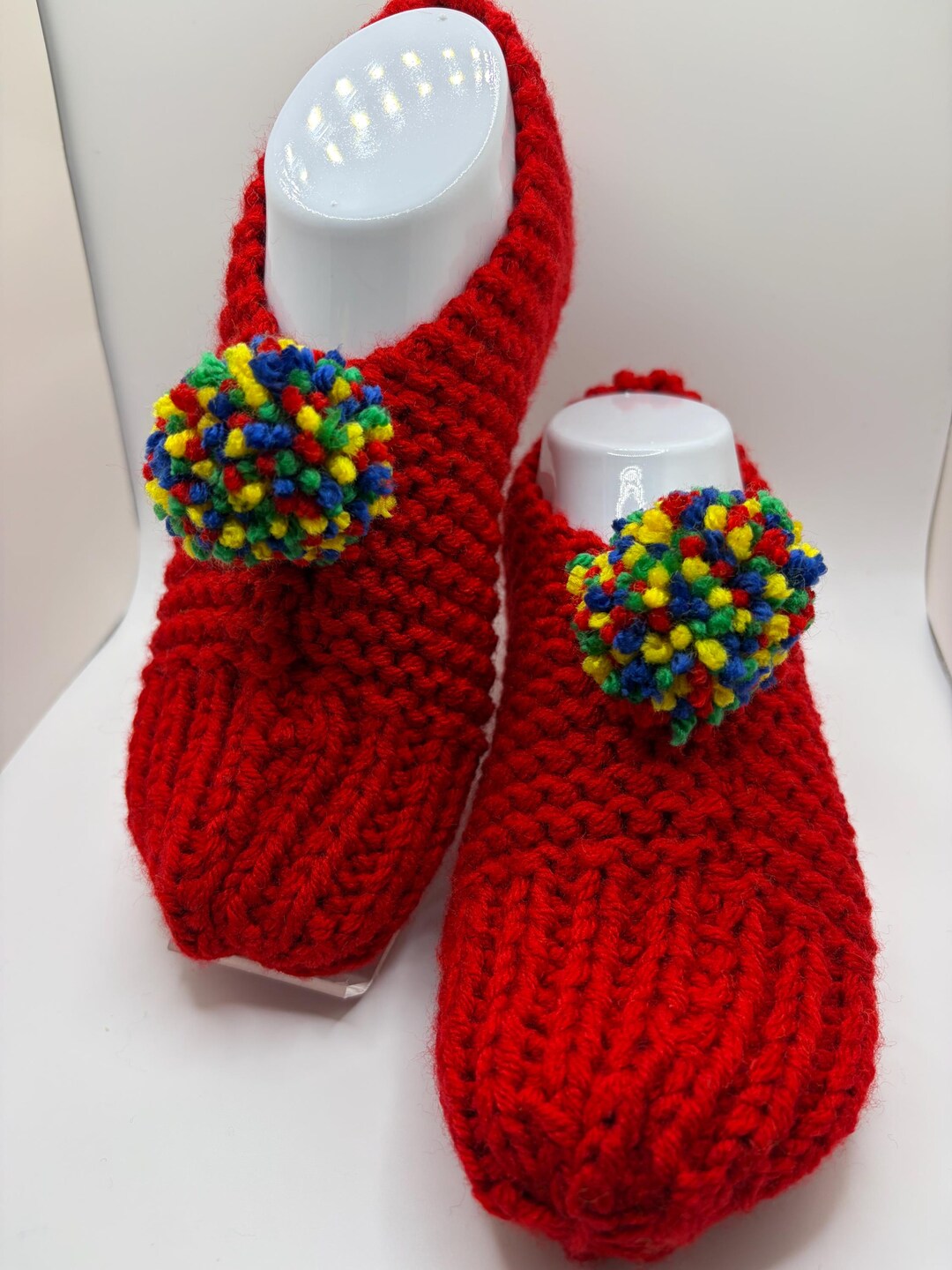 Woman’s Autism Awareness Red Handmade Slippers - Etsy