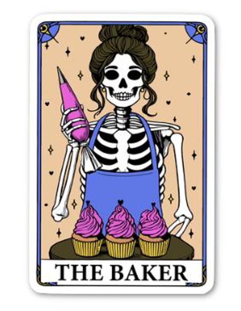 The Baker Tarot Sticker | Quirky Sticker | Baker Girlies | Baking ...