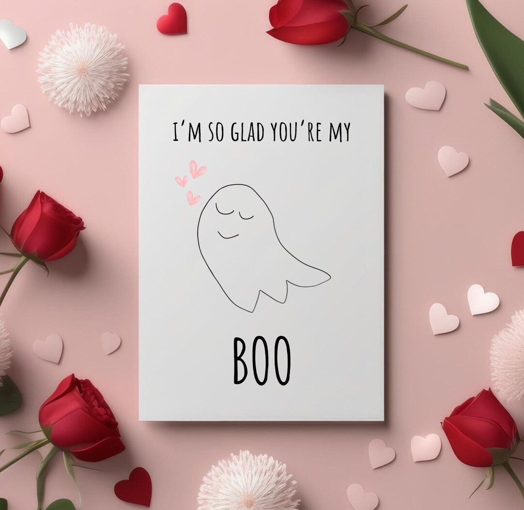 I'm so Glad You're My Boo Valentine's Day Card | Valentine Printable ...