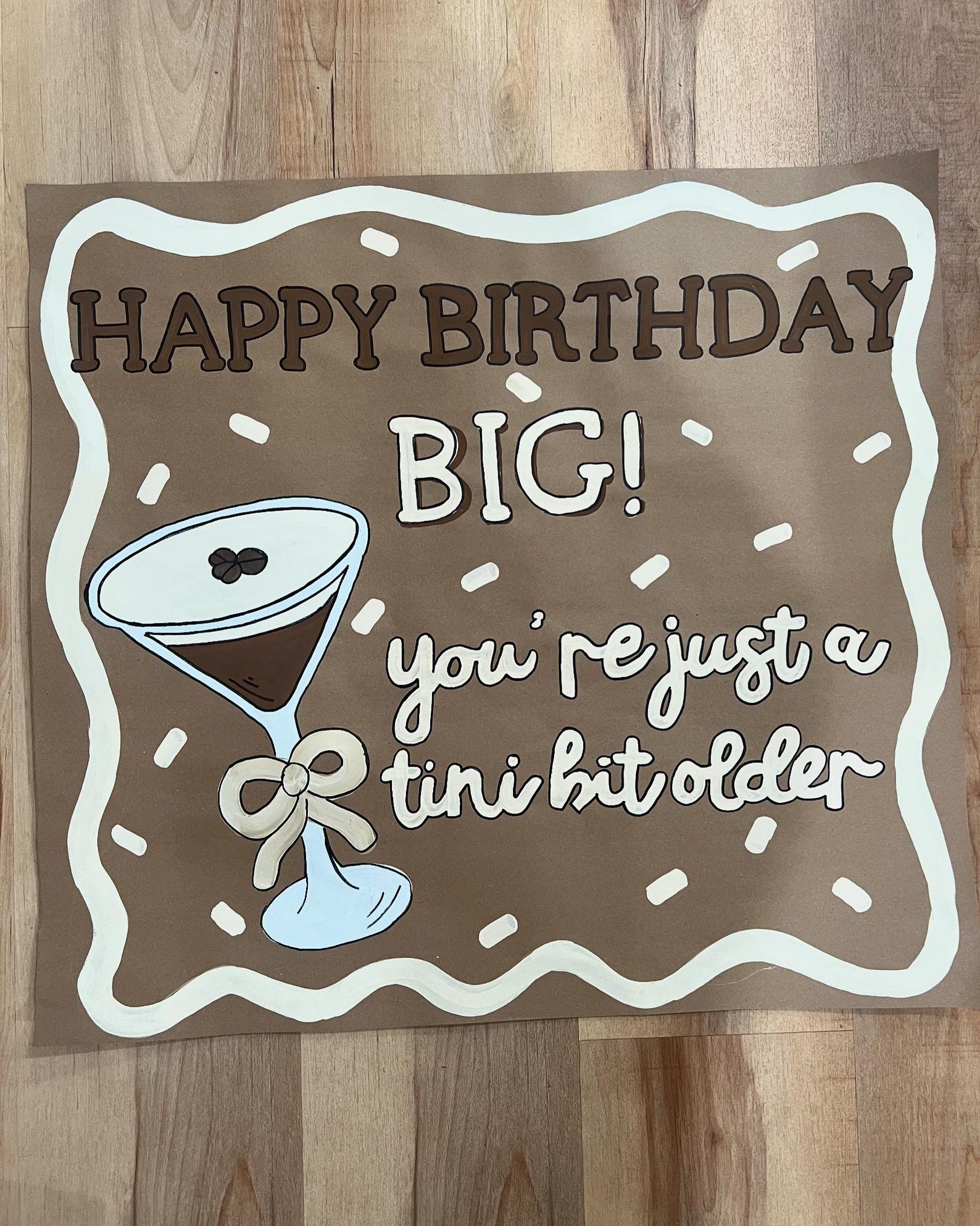 Hand Painted Baby Announcement/ Gender Reveal Banner, Kraft Paper ...