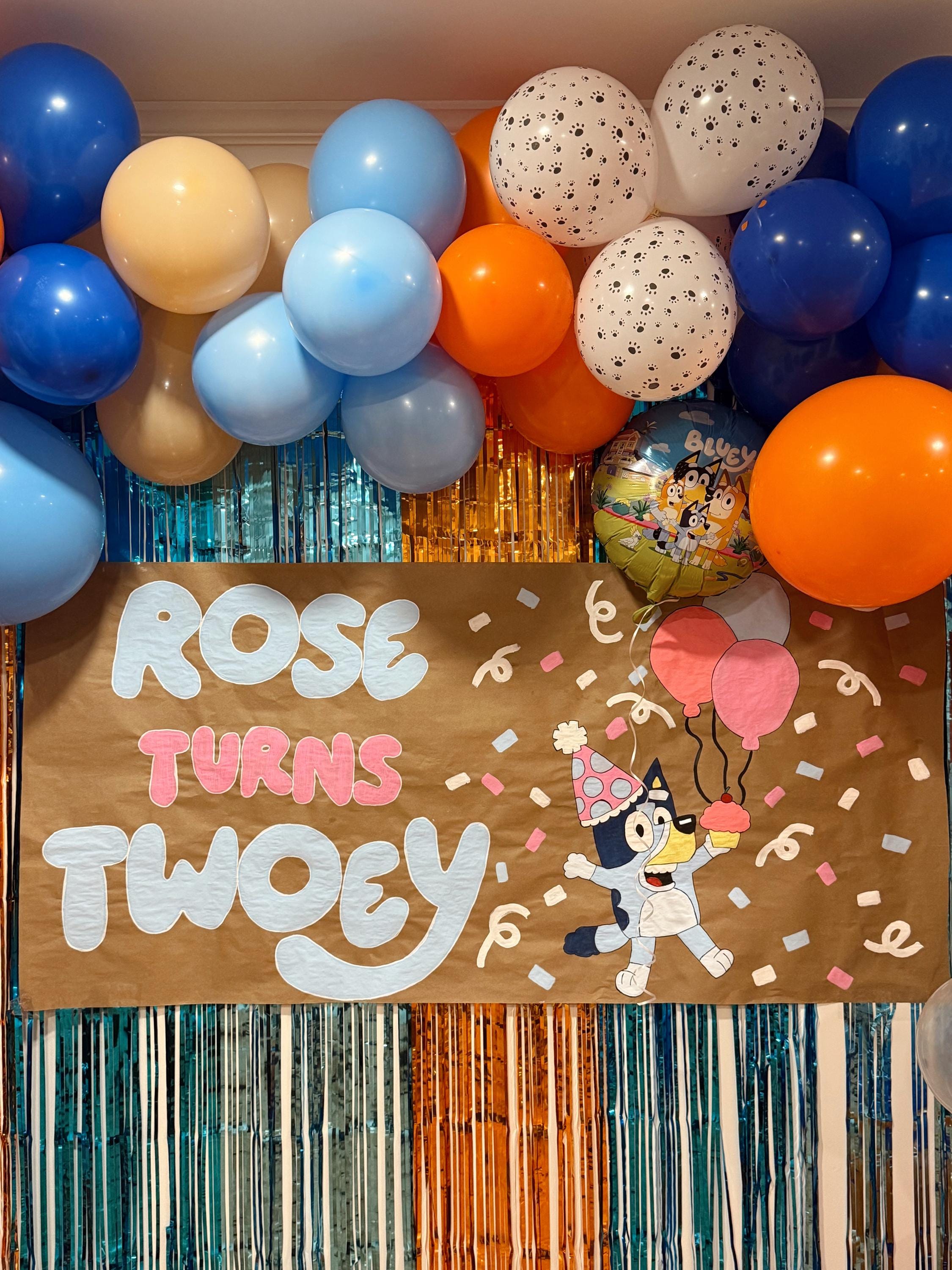 Hand Painted Birthday Banner, Birthday Banner, Kraft Paper Banner ...