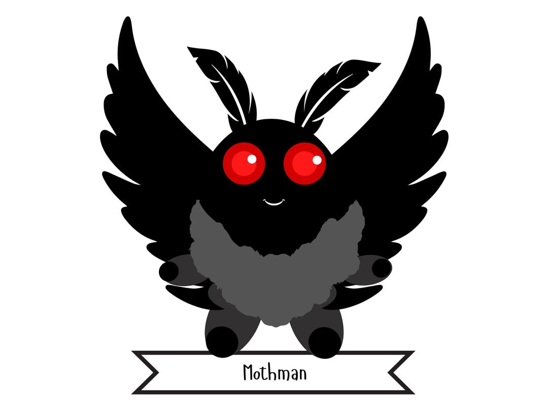 Folklore Friends - the Mothman 2" Holographic Vinyl Decal Sticker - Etsy