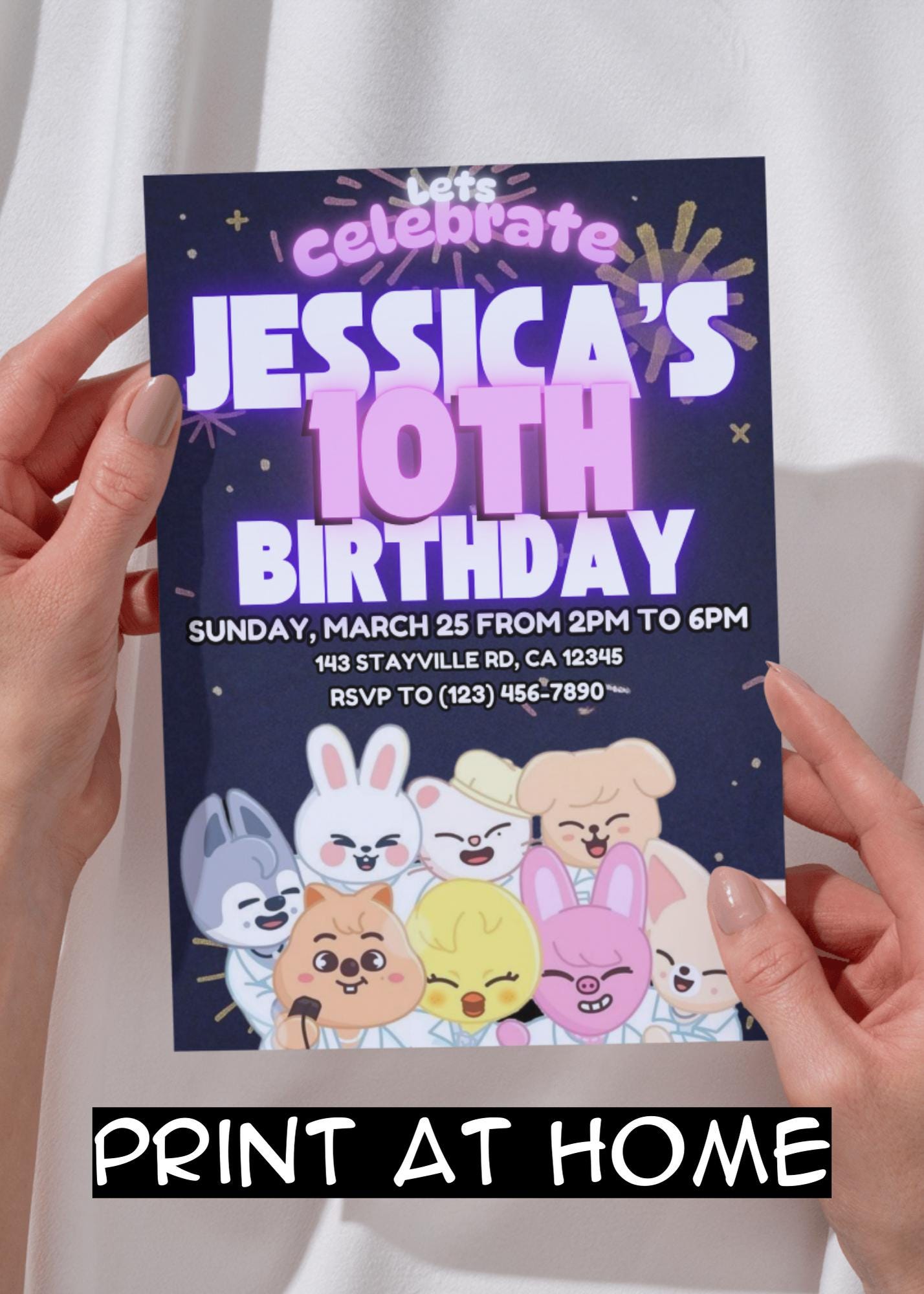 Stray Kids (skzoo) Birthday Invitation 003 - Etsy