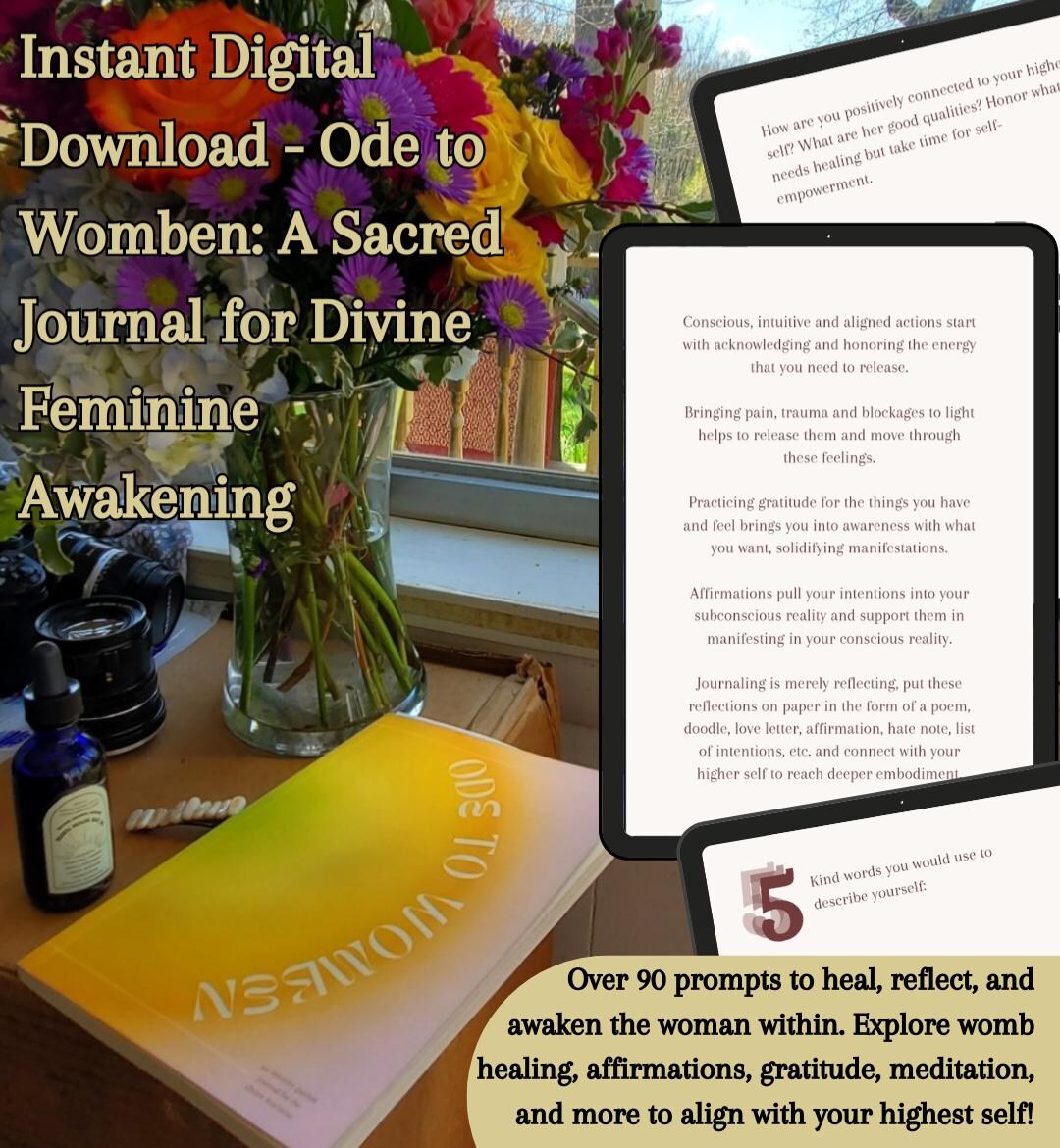 Sacred Feminine Intuitive Guided Journal—digital Download, 2 Versions ...