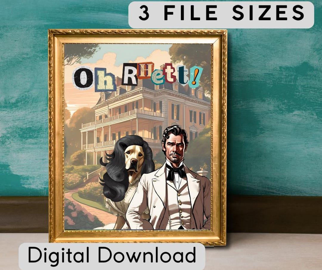Gone With the Wind Inspired Digital Art Oh Rhett Southern Mansion ...
