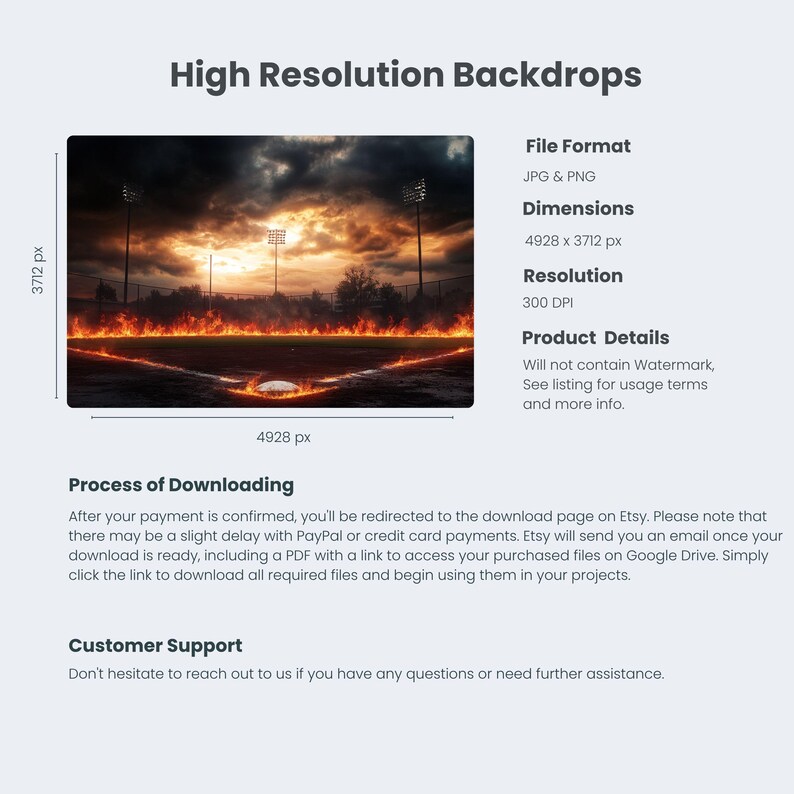 Baseball Stadium Backgrounds: Smoke Effect Photo Backdrops (digital ...