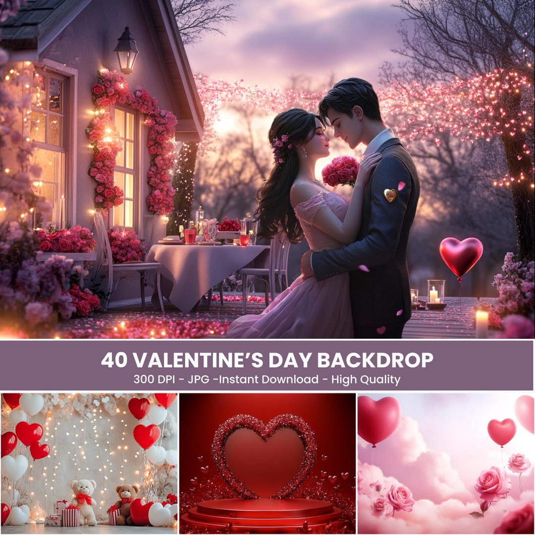 Valentine's Day Backdrop - 40 Romantic Photo Backgrounds for Love ...