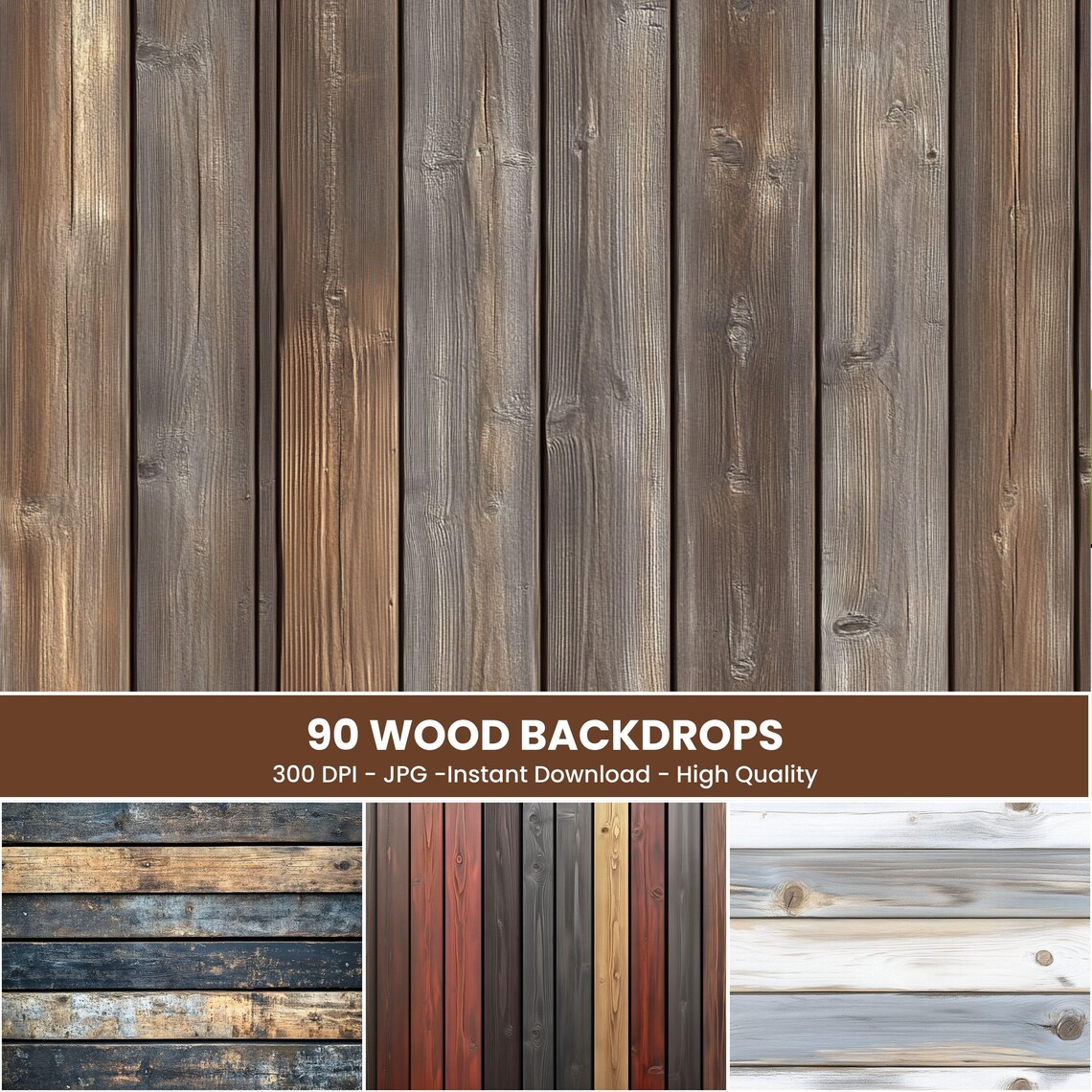 Rustic Wood Photography Backgrounds: High-resolution Textures (digital ...