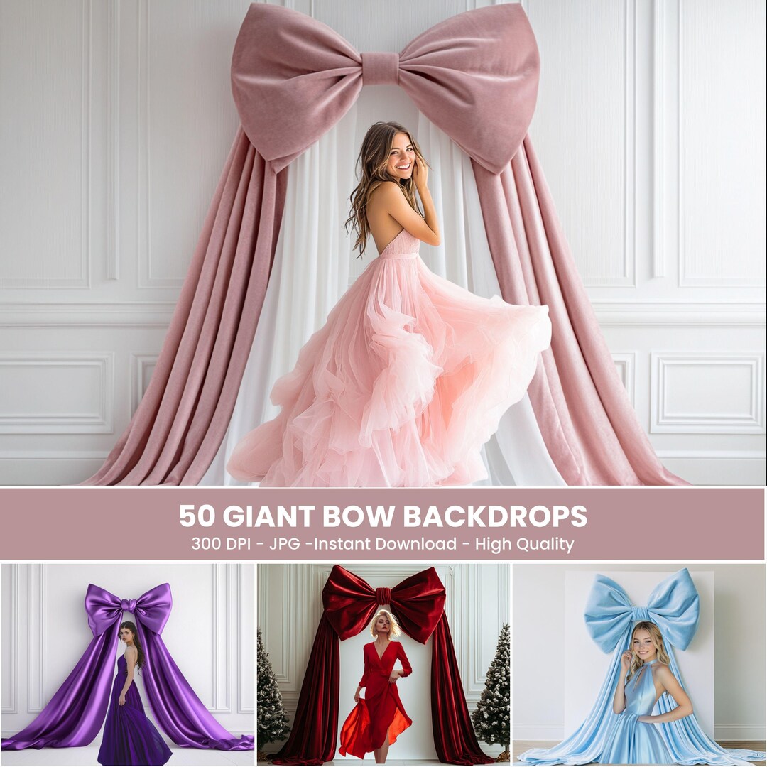 Giant Bow Backdrop Elegant Events Stunning Large Bow Decor for ...
