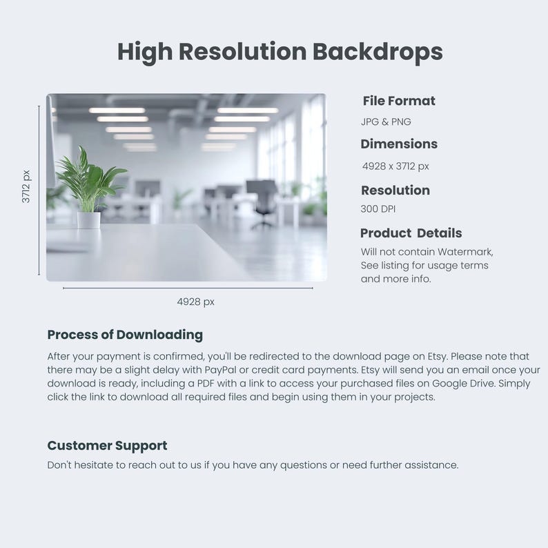 Modern Office Digital Backdrop: Professional Headshots, Zoom Overlay ...