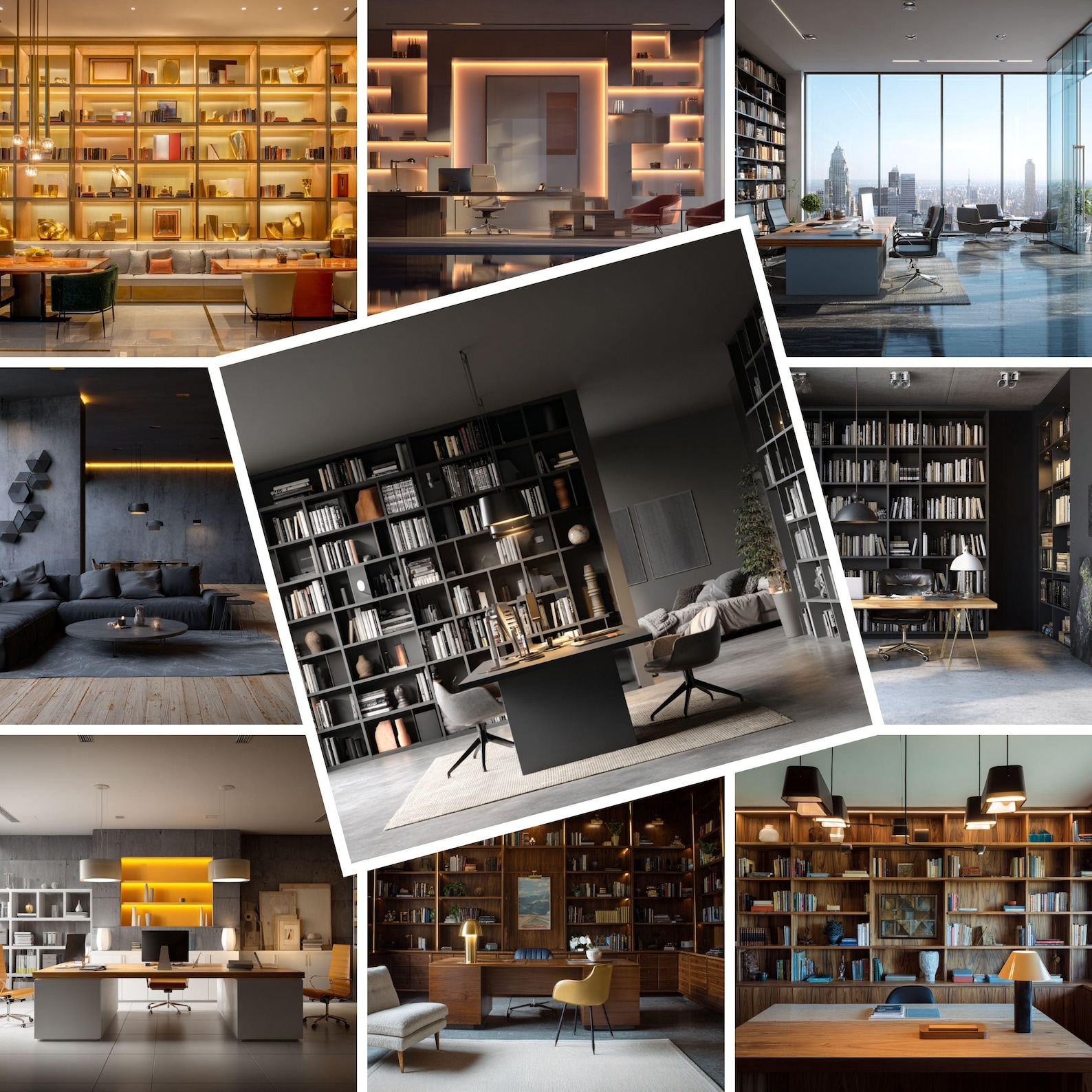 Professional Office Shelving Zoom Background: Virtual Videoconference ...