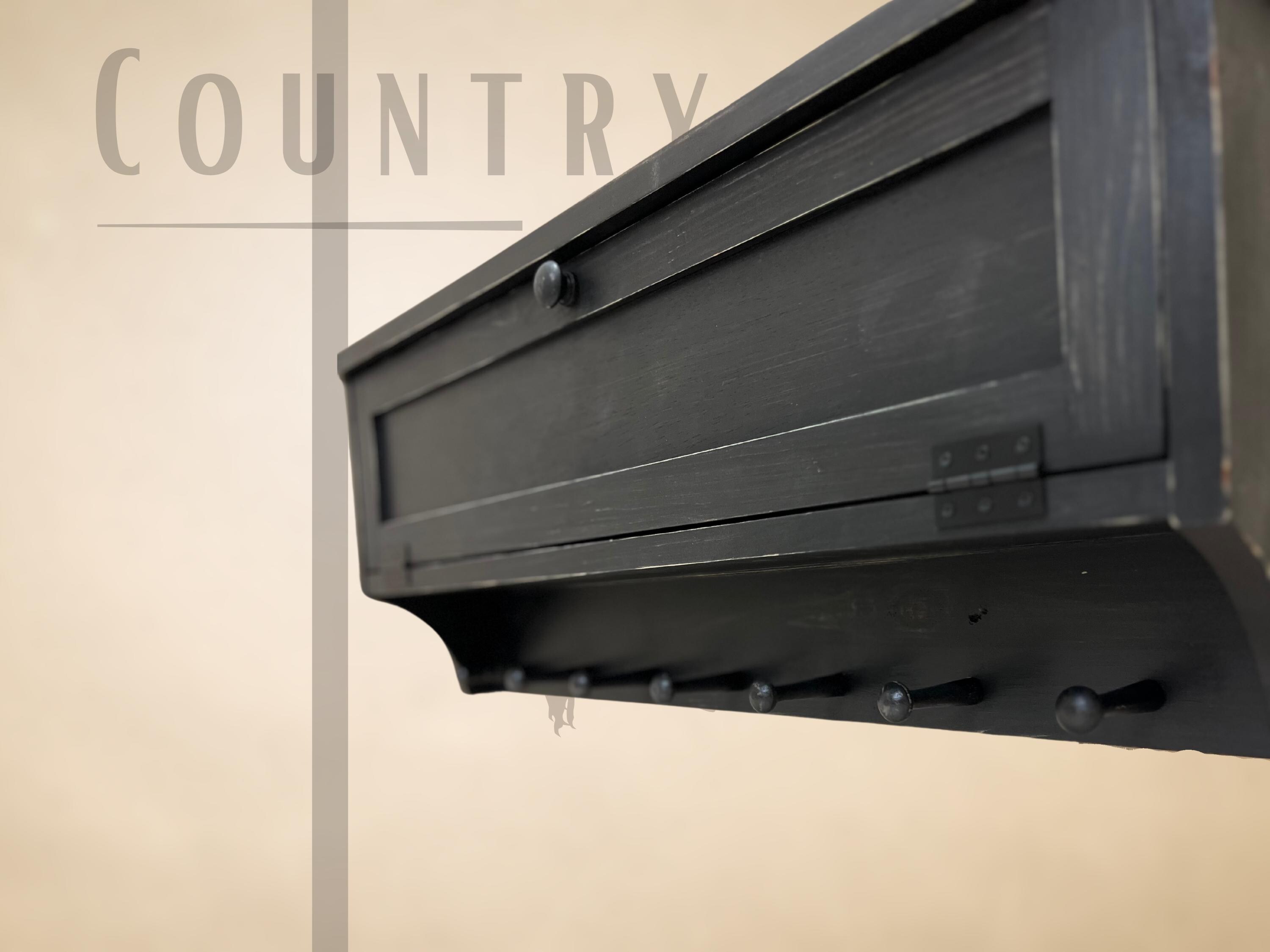 Country Crow Shelf: 32" Farmhouse Wall Shelf With Pegs - Etsy