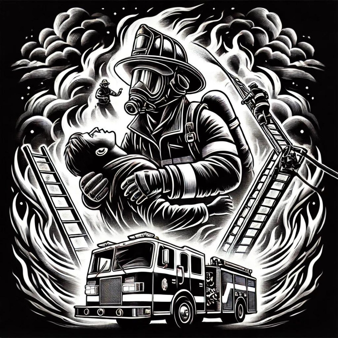 Fire Department Firefighter, Laser Engraving, PNG File, Engraving ...