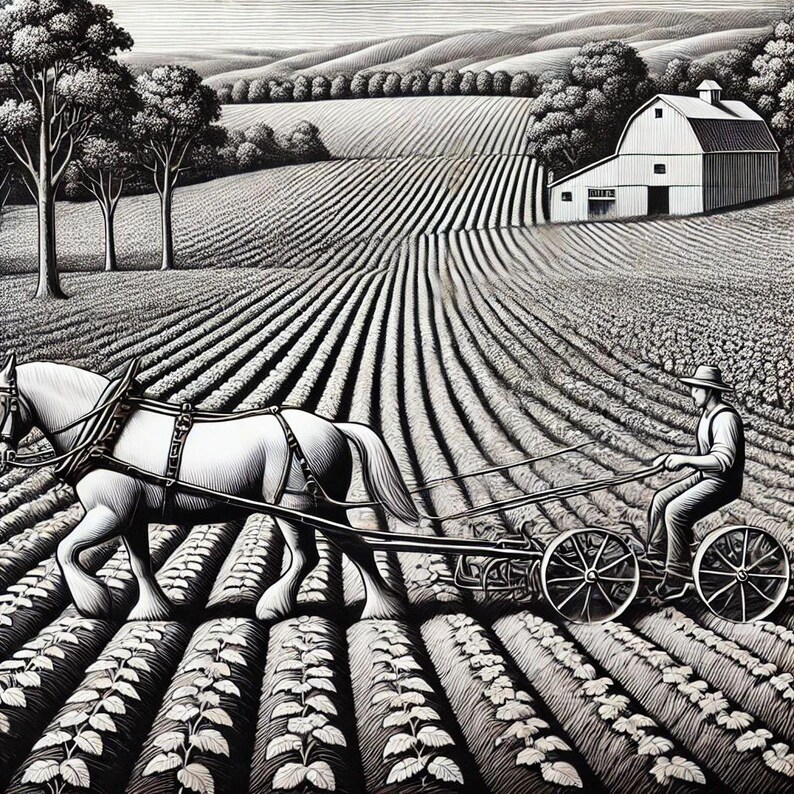 Agriculture Farming, Laser Engraving, PNG File, Engraving Template, DIY ...