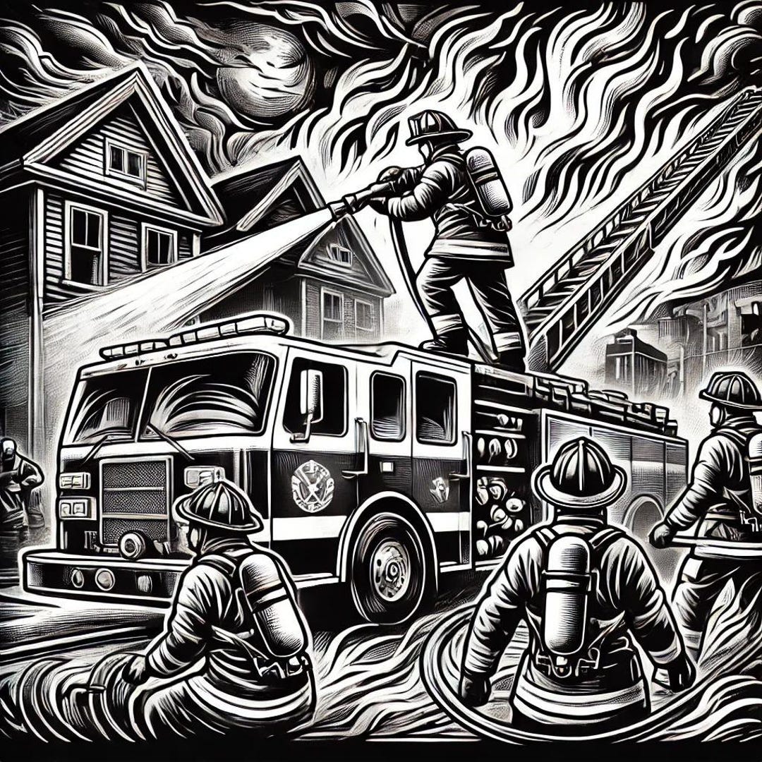 Fire Department Firefighter, Laser Engraving, PNG File, Engraving ...