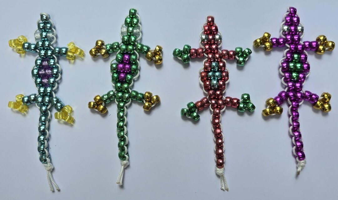 Beaded Sensory Metallic Lizards - Etsy