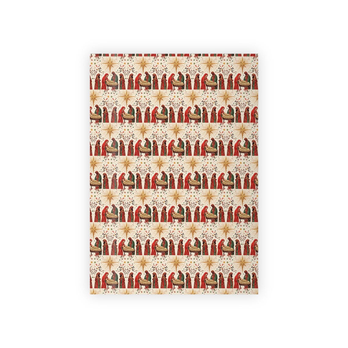 Wrapping Paper Roll, Nativity Scene Christmas Gift Wrap, Jesus Birth ...