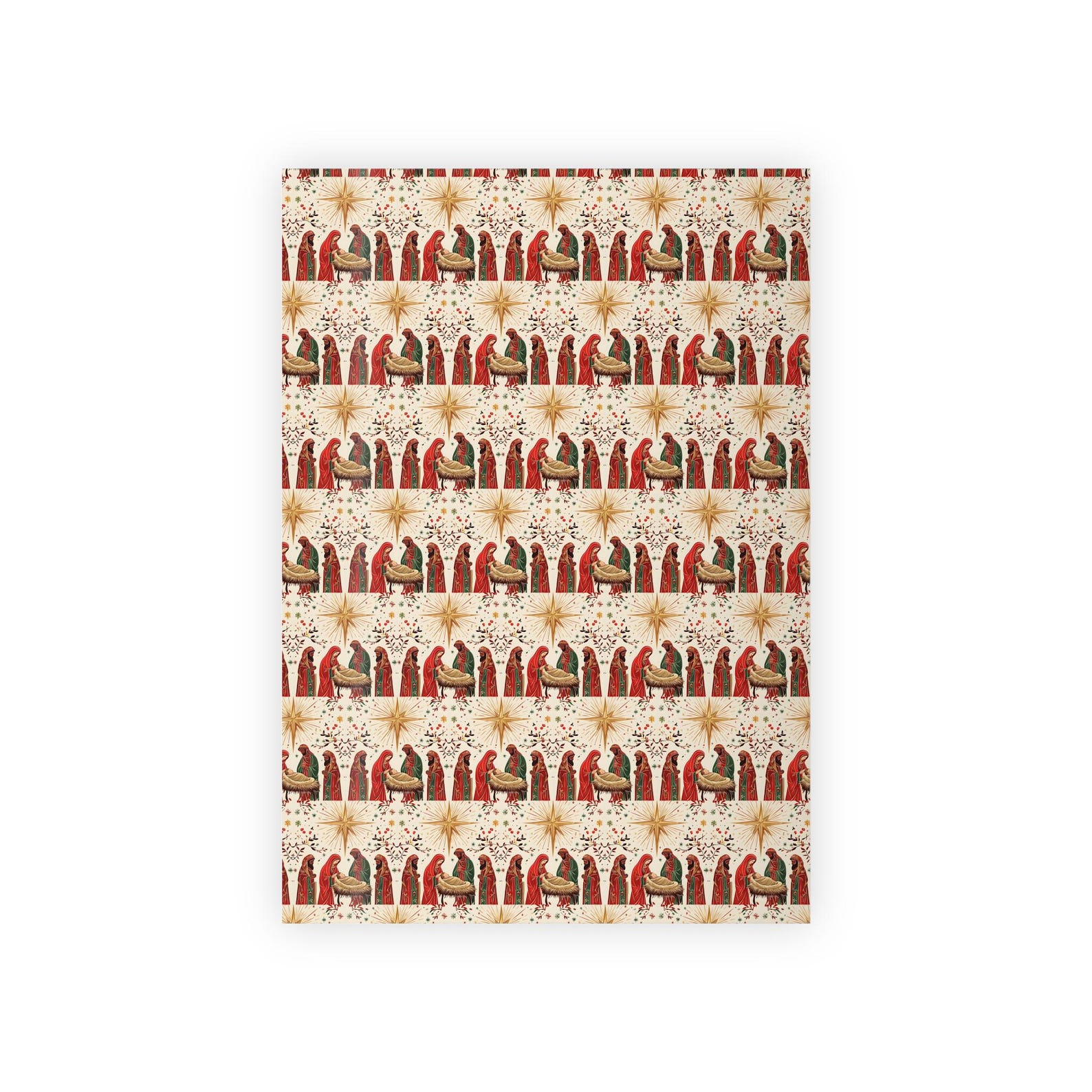 Wrapping Paper Roll, Nativity Scene Christmas Gift Wrap, Jesus Birth ...