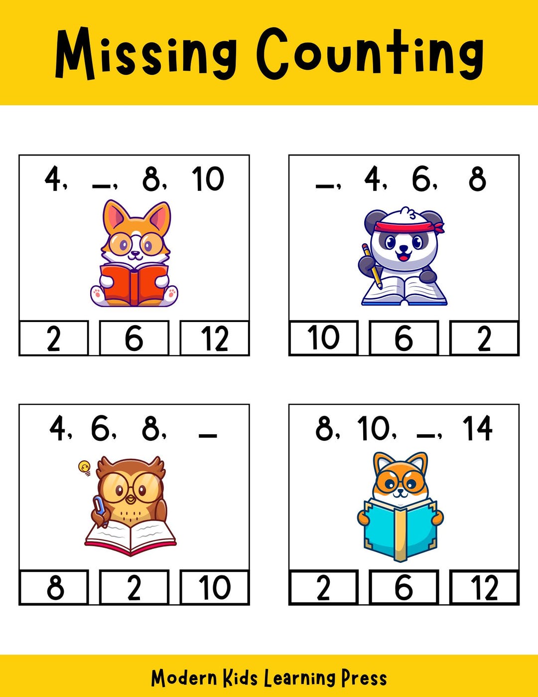 Skip Counting Math Numbers Worksheets, Math Worksheets for Autism ...