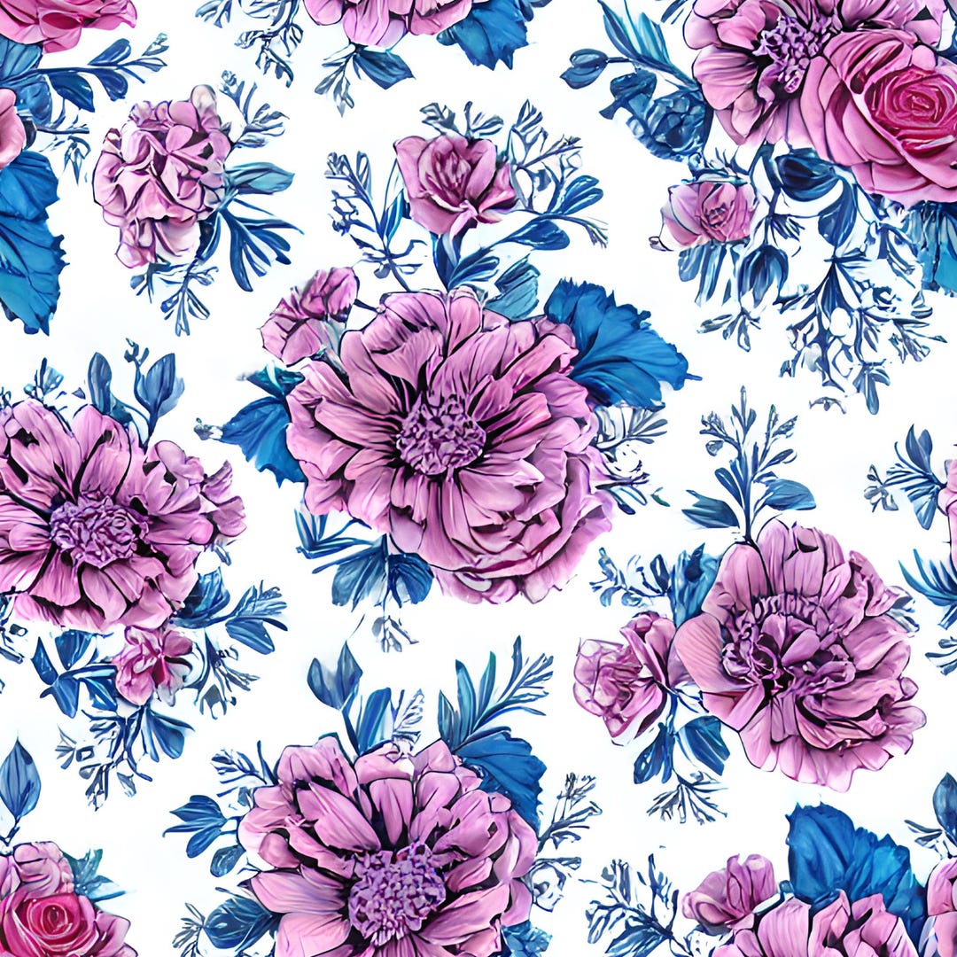 Vintage Floral Pattern Paper Pack, Commercial Use, Crafting Paper ...