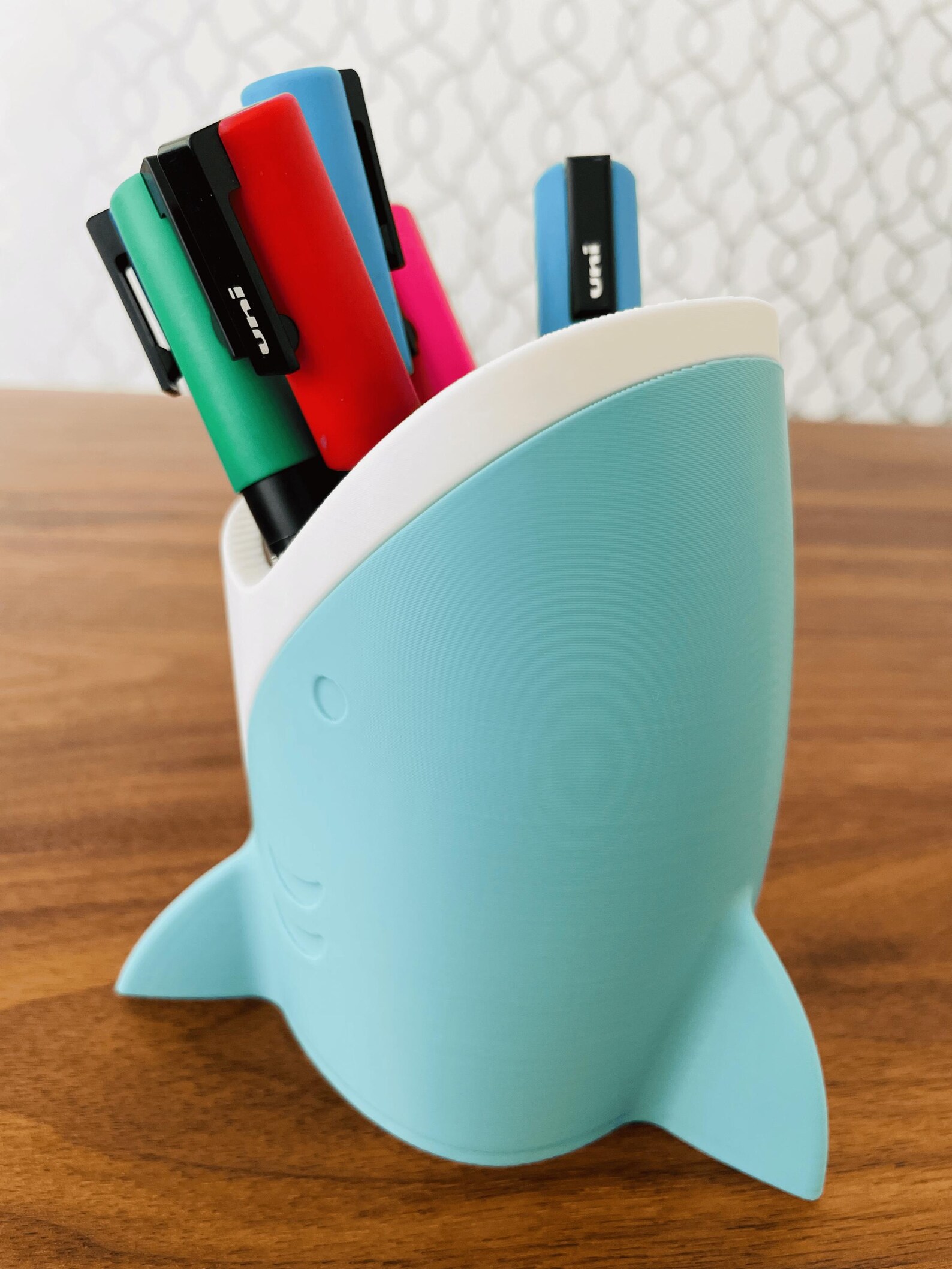 Shark Head Pencil Holder, 3d Printed Desk Organizer for Pens, Markers ...