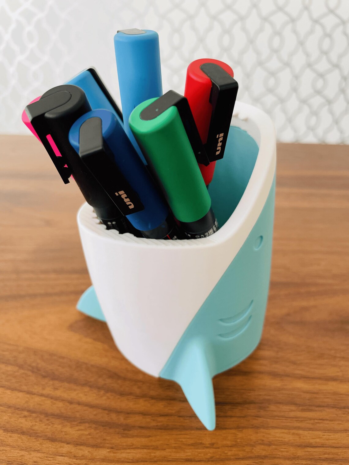 Shark Head Pencil Holder, 3d Printed Desk Organizer for Pens, Markers ...