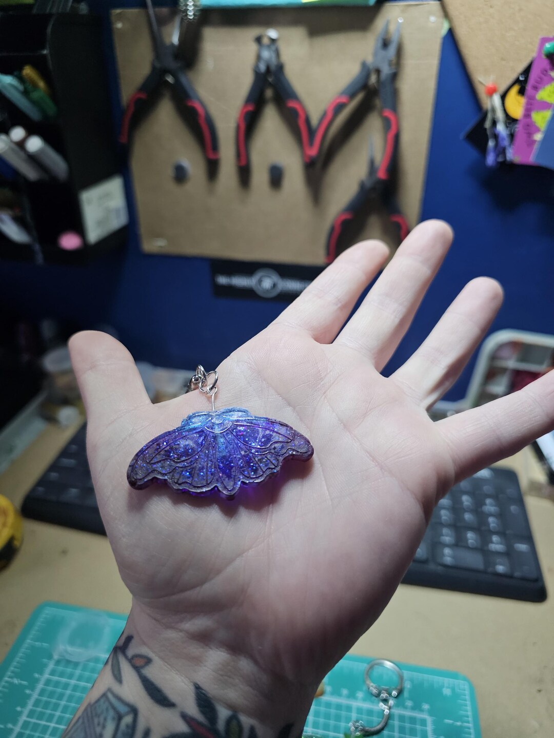 Small Moth Resin Keychains - Etsy