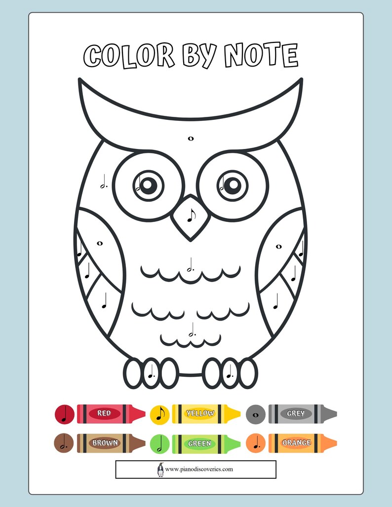 Color by Note: Elementary Music Coloring Activity (PDF Download) - Etsy