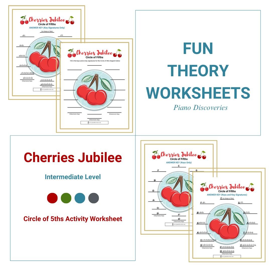 Cherries Jubilee Circle of 5ths, Intermediate Level Piano Theory ...