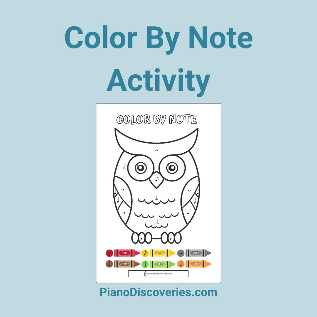 Color by Note: Elementary Music Coloring Activity (PDF Download) - Etsy