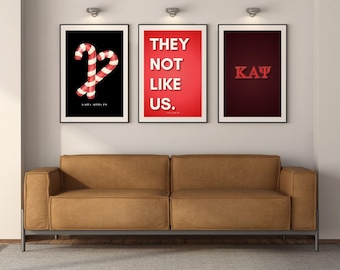 Pink and Green AKA Sorority Poster - Divine 9 Black Greek Art for Dorm ...