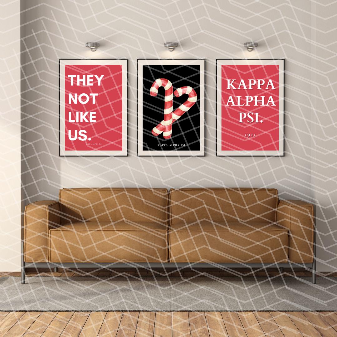 5 Red and White Kappa Alpha Fraternity Poster - Divine 9 Black Greek ...