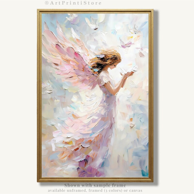 Angel Painting Modern - Etsy
