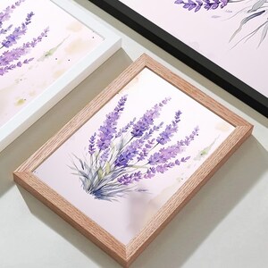 Lavender Art Print Wildflowers Wall Art Purple Flower Artwork ...