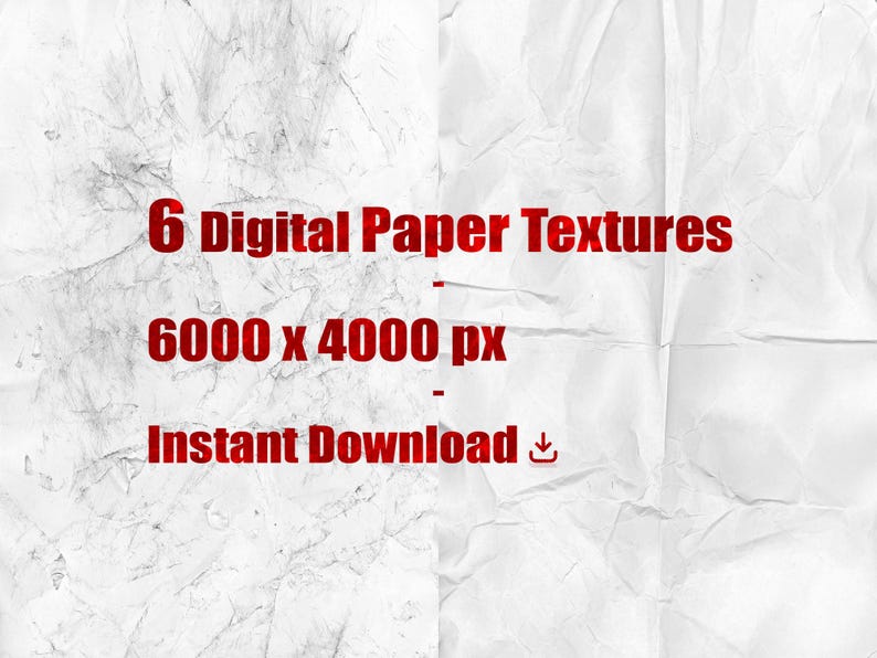 6 Digital Paper Textures – High-resolution Black & White Pack for ...