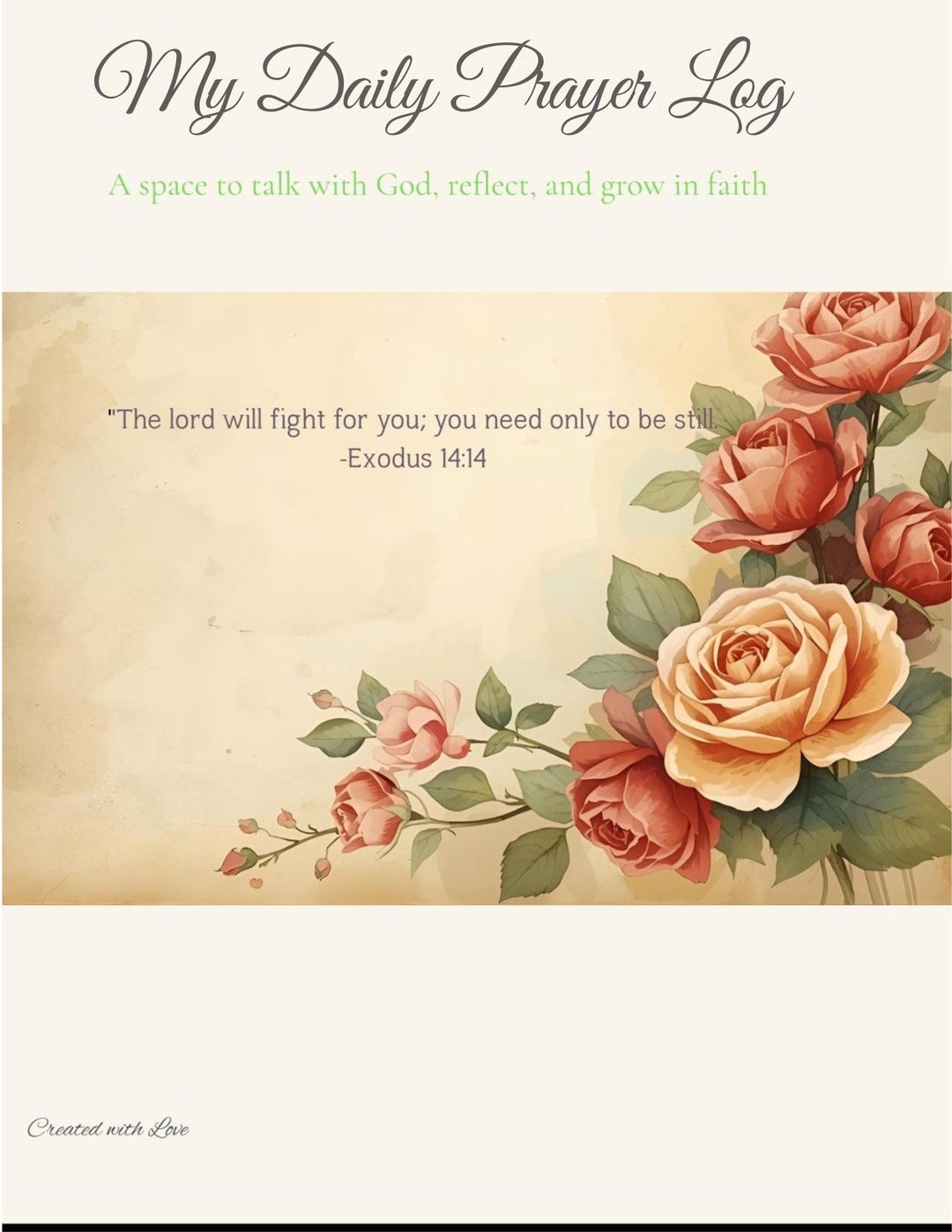 Daily Prayer Log Printable: Christian Faith Journal (PDF) - Etsy