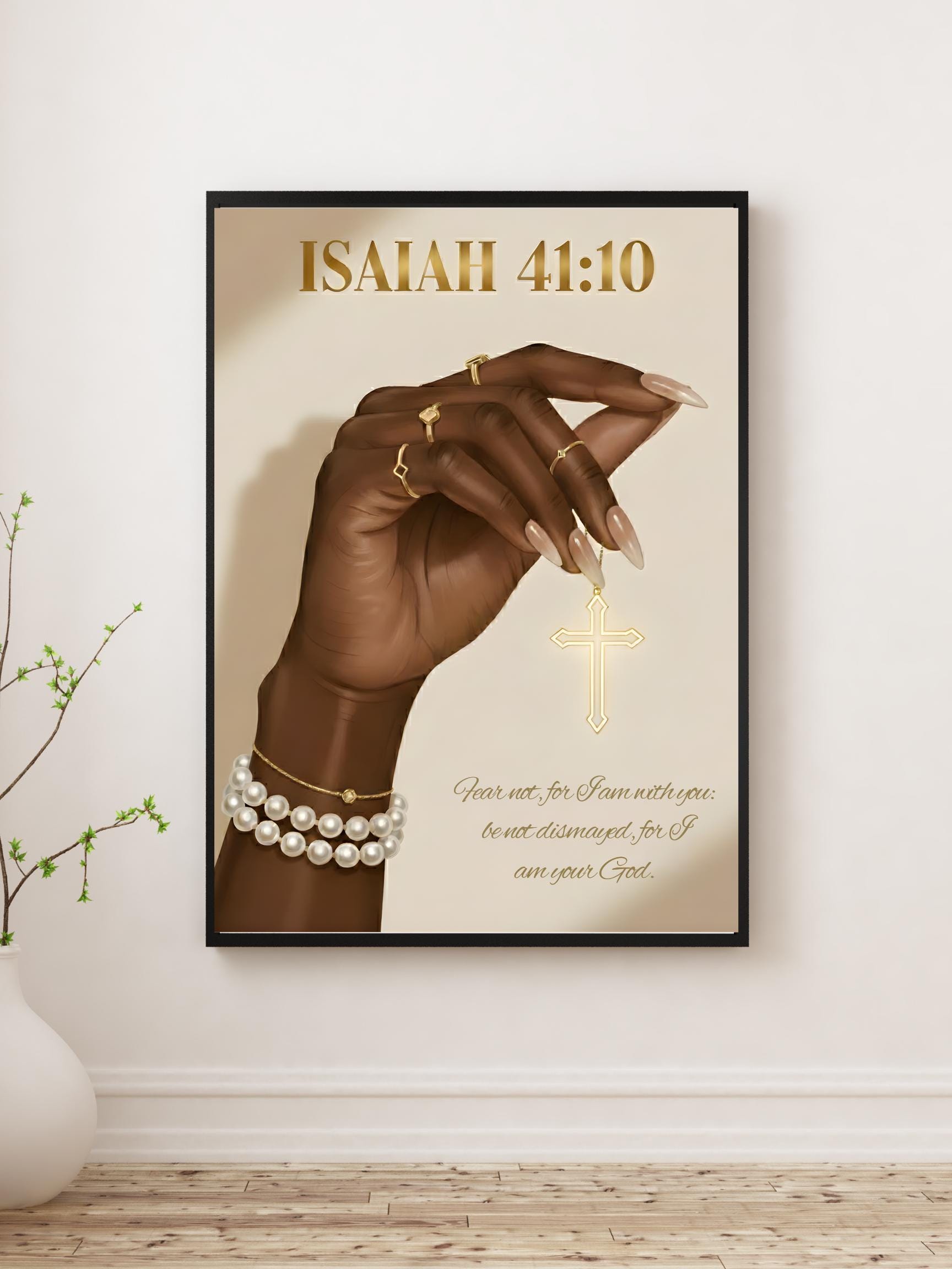 Isaiah 41:10 Scripture Art | Minimalist Christian Print (digital ...