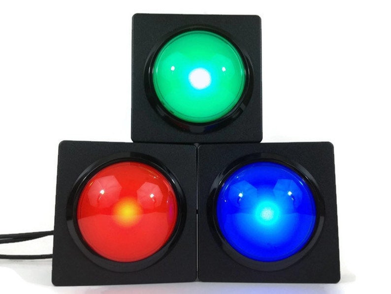 USB Button Big Red Button Red Blue or Green Button DIY Wedding ...