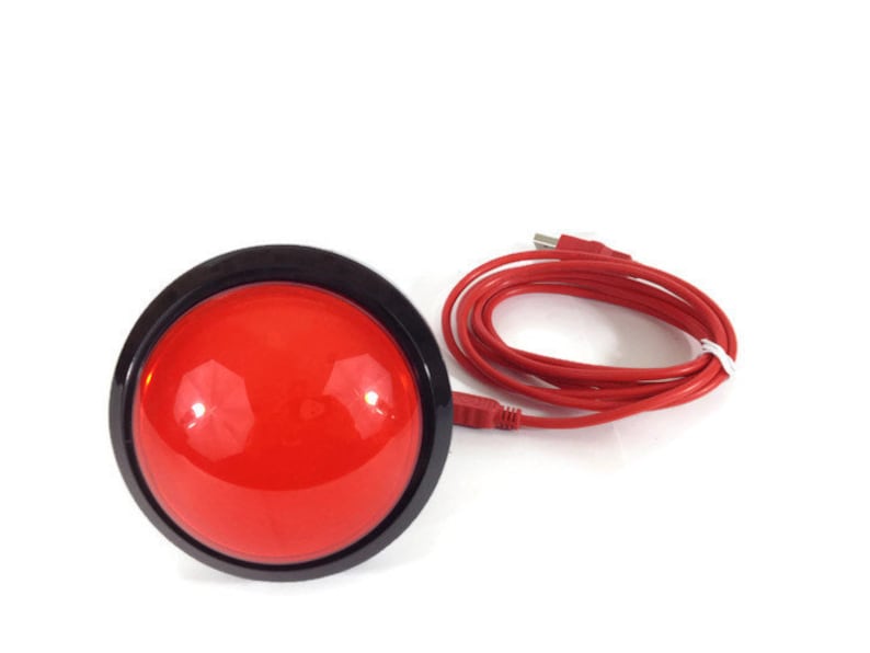 USB Button Big Red Button Red Blue or Green Button DIY Wedding ...