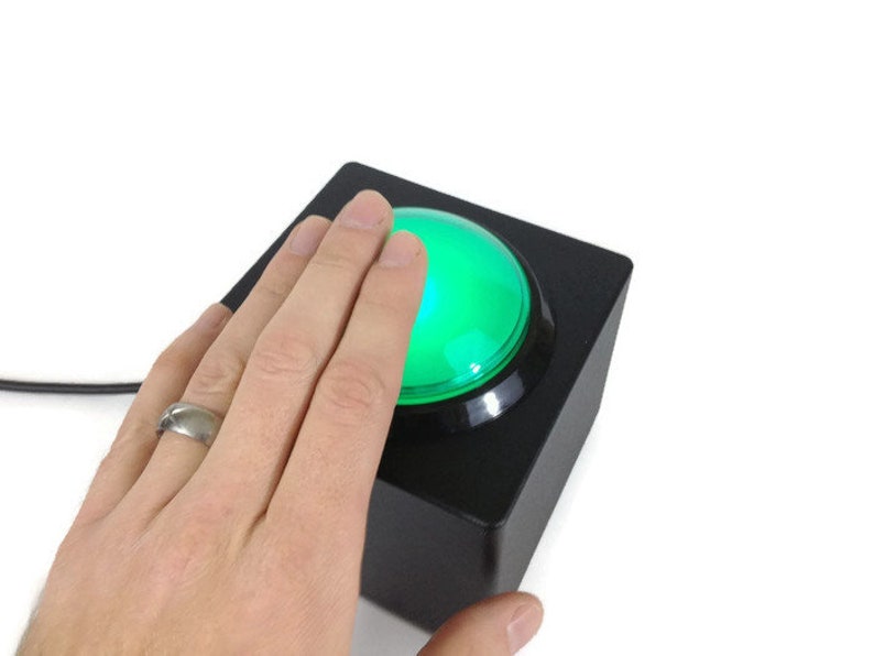 USB Button Big Red Button Red Blue or Green Button DIY Wedding ...