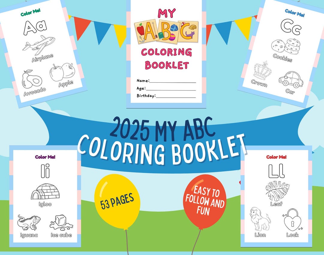 2025 My ABC Coloring Booklet for Kids - Etsy