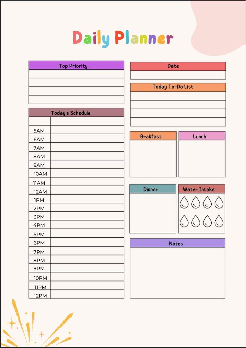 Colorful Kids 2025 Digital Daily Learning Planner - Etsy