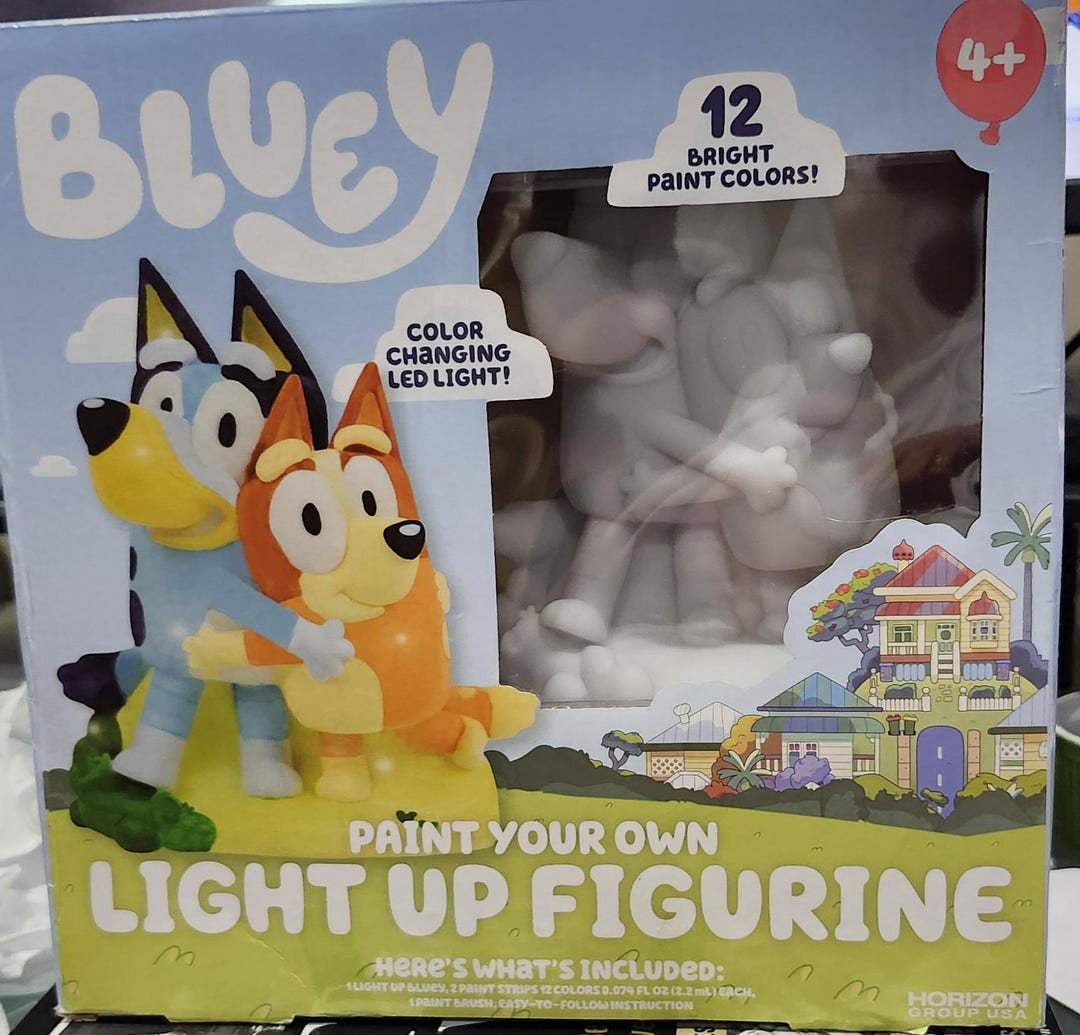 Bluey - Paint Your Own Light up Figurine - Etsy