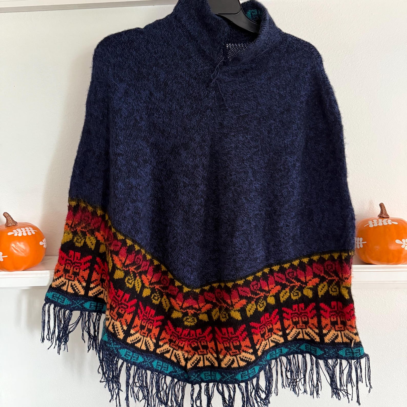 Peruvian Inca Alpaca Poncho Shawl, 100% Handmade - Etsy