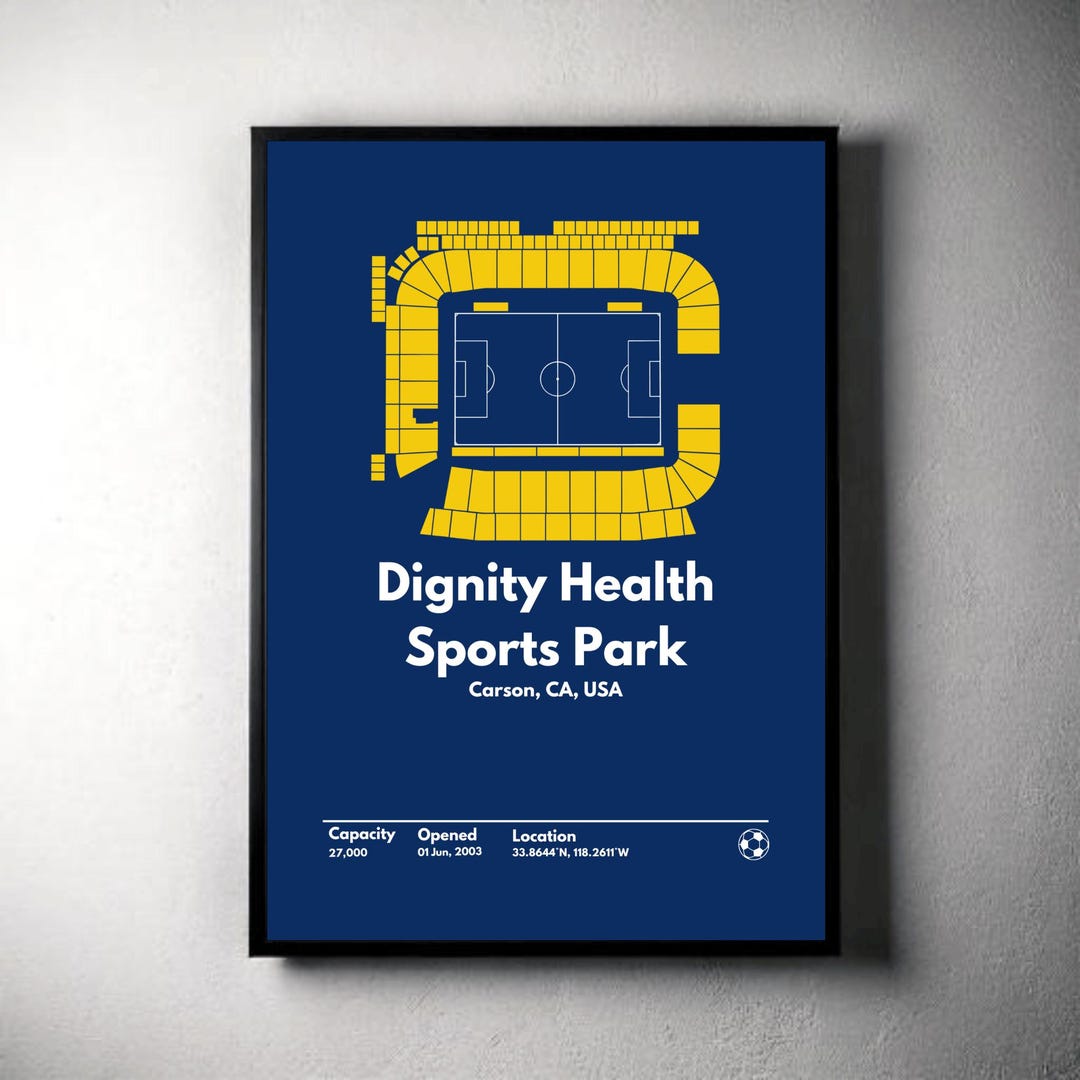 LA Galaxy Poster, Dignity Health Sports Park Los Angeles, Mid Century ...
